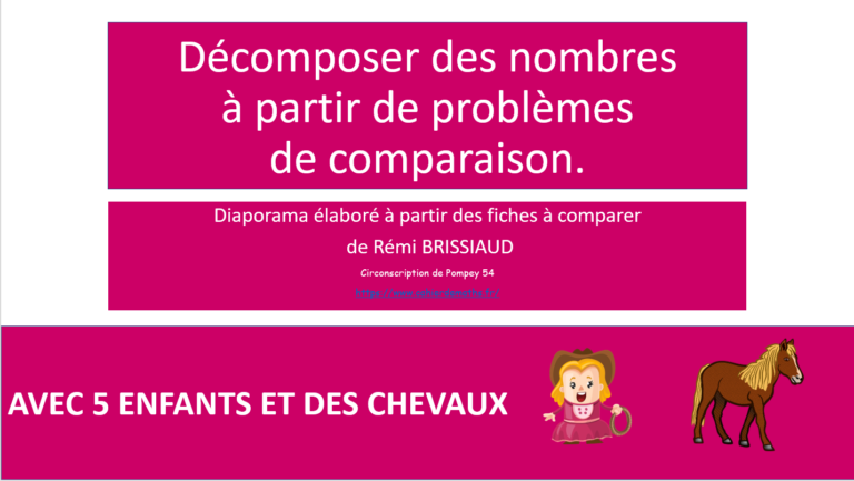 Comparer des nombres - CAHIER DE MATHS